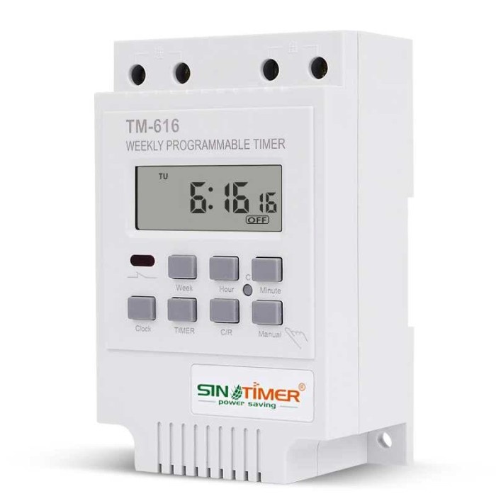 Jual Sinotimer Power Timer Programmable Time Switch Relay 220v 30a Tm616w Shopee Indonesia