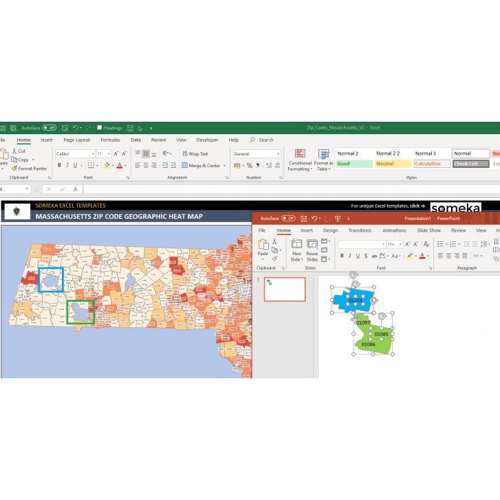 Jual software program aplikasi US Zip Code Heat Map Generators excel ...