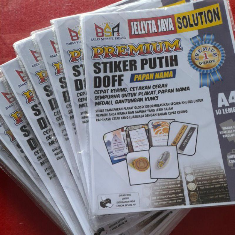 Jual KERTAS STIKER PAPAN NAMA MEDALI PUTIH DOFT | Shopee Indonesia