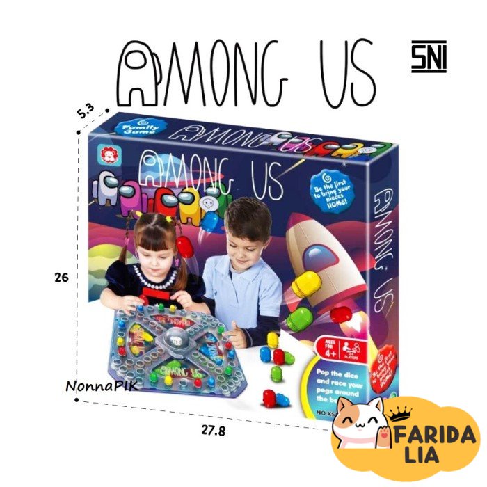 Jual Mainan Anak Among Us Family Game Keluarga Board Game Ludo Seru ...