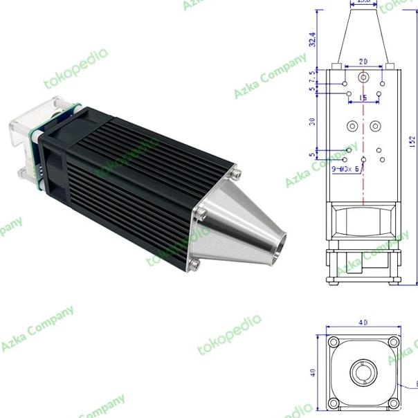Jual Cnc Laser Module Engraving 450nm 1w 3w 5w 7w 10w 15w 20w 30w 40w