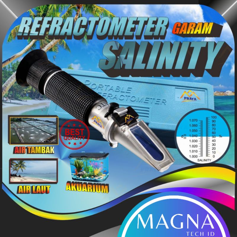 Jual Salinity Refractometer Refraktometer Saliniti Alat Tes Ukur Kadar ...