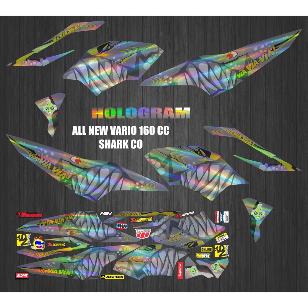 Jual HOLOGRAM STIKER STRIPING DECAL ALL NEW VARIO 160 SHARKCO | Shopee ...