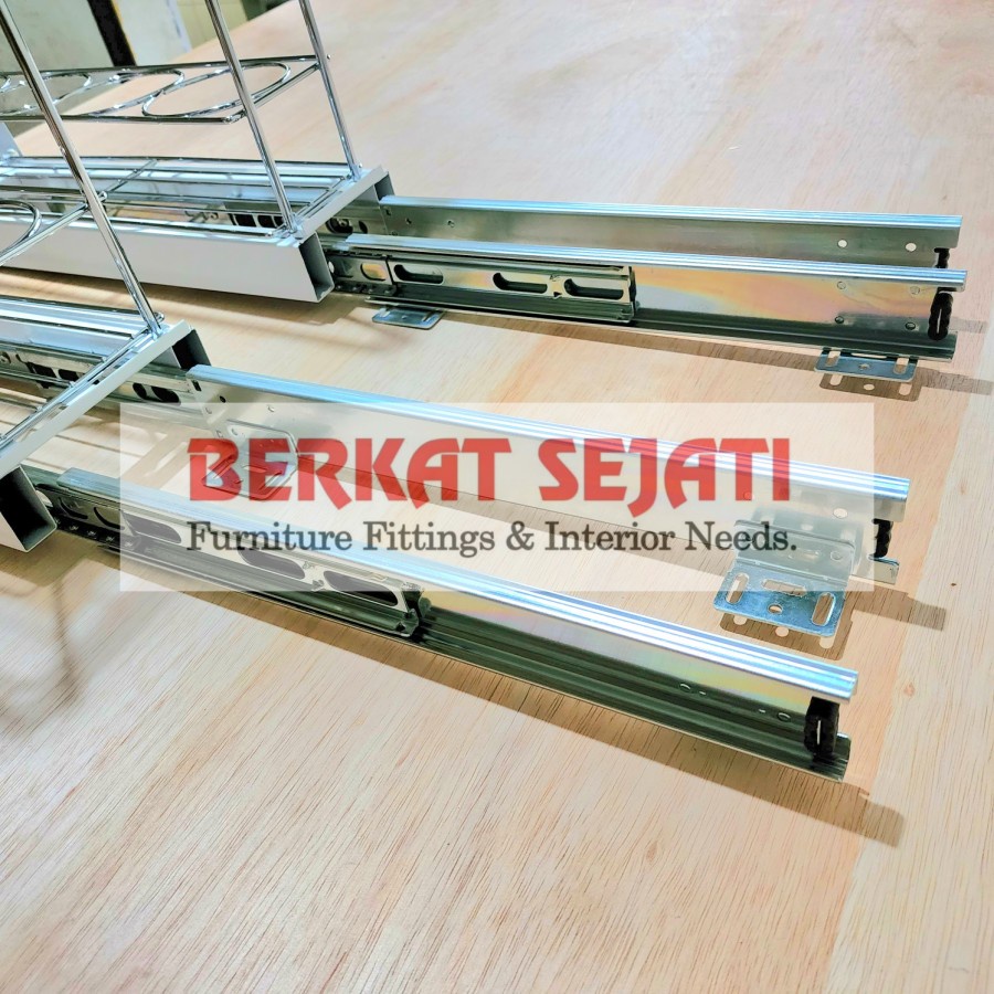Jual Rak Botol Tarik 2 Susun Bumbu Gelas Kitchen Dapur Lebar 15 atau 20 ...