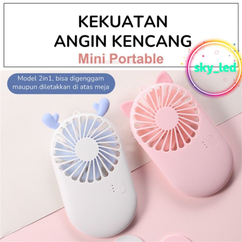 Jual Pocket Fan Kipas Angin Mini Sumber Cute Cooling Fan Portable Phone ...