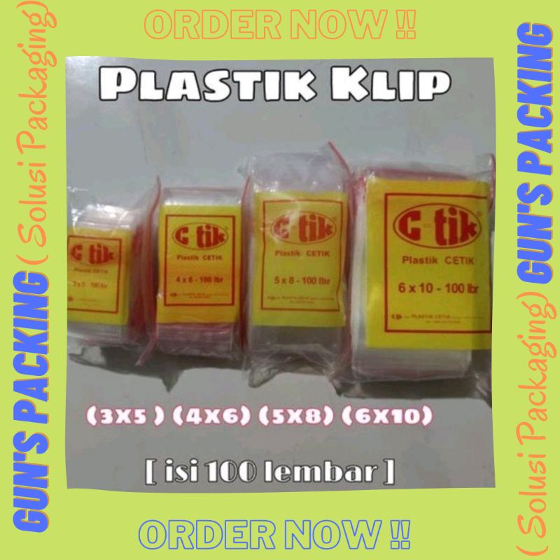 Jual Plastik Klip CTIK [ 3x5 ] [ 4x6 ] [ 5x8 ] [ 6x10 ] Plastik Ziplock ...