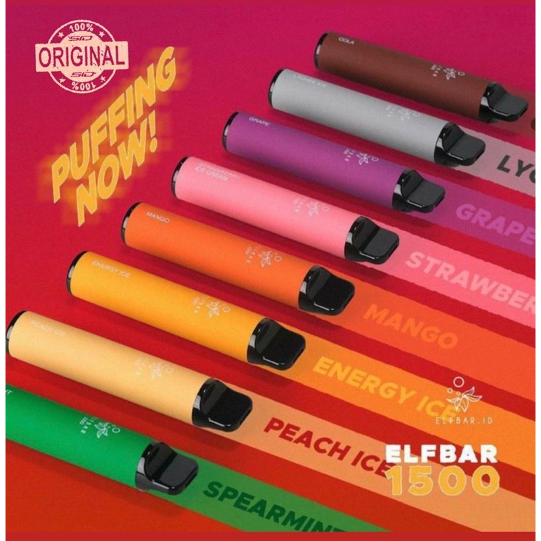 Jual ELFBAR Elf Bar 1500 Disposable Puff ORIGINAL | Shopee Indonesia