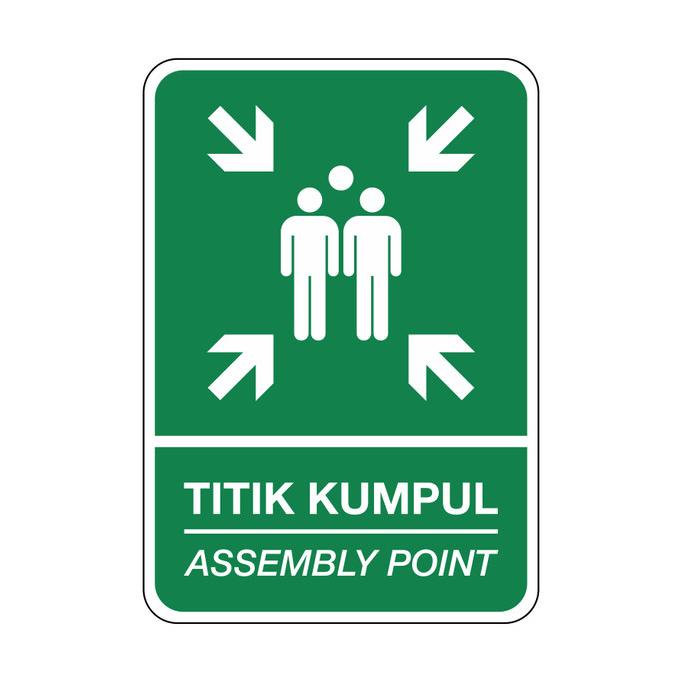 Jual Rambu Titik Kumpul (Assembly Point) 50cm x 35cm Plat Alumunium 1 ...