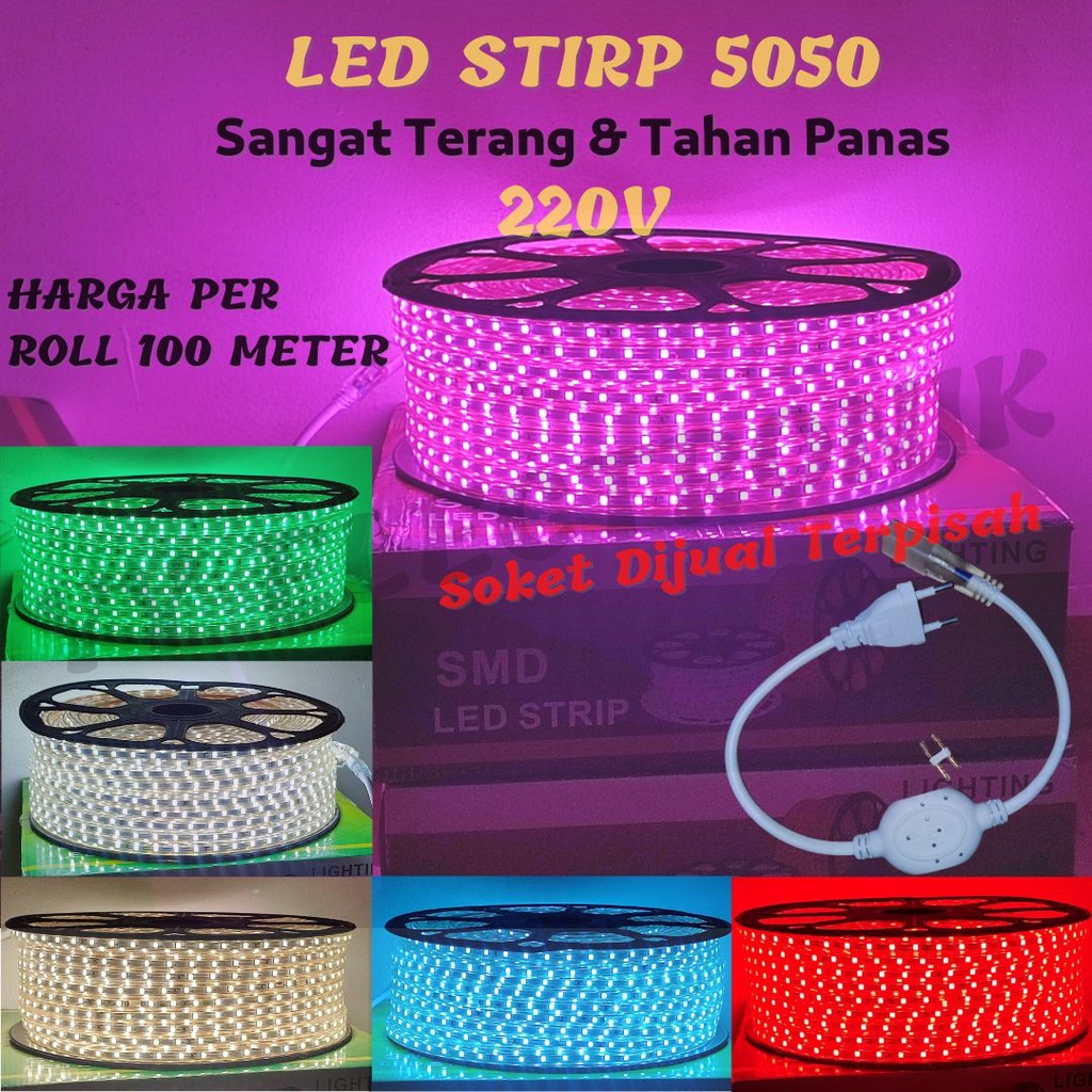 Jual LED Strip 5050 Harga Per 1 ROLL 100M LED drop ceiling plafon ...