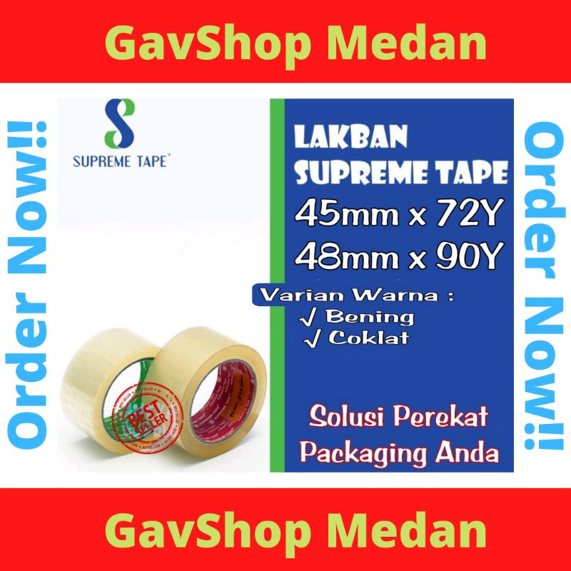 Jual Lakban Supreme Bening - Coklat [ 48mm x 90Y ] [ 45mm x 72 Y ] Best ...