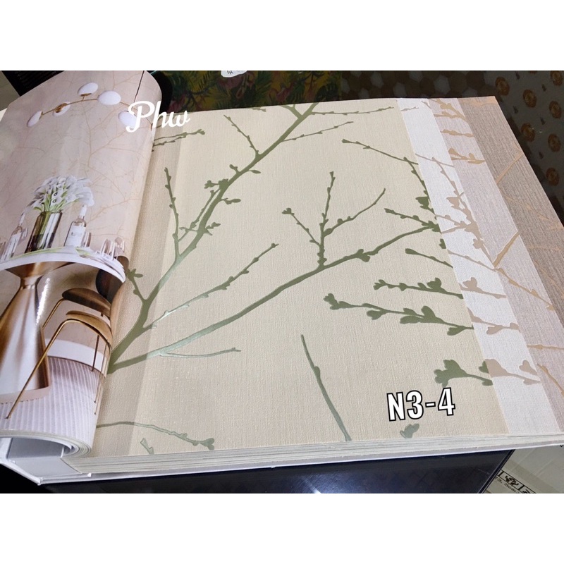 Jual WALLPAPER DINDING RANTING GOLD ABU HIJAU MINIMALIS SIMPLE NOTABENE ...