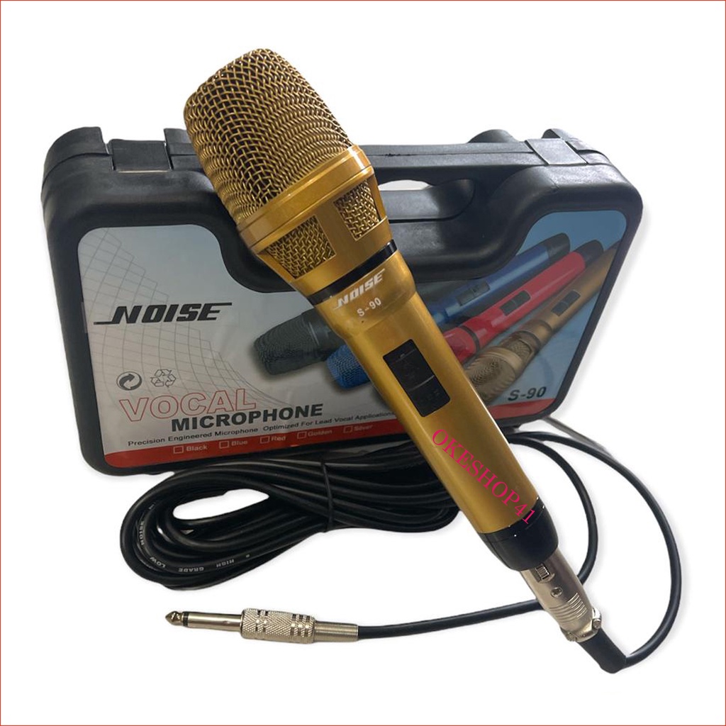 Jual Microphone Karaoke Noise S-90 Mic Kabel Suara vocal empuk | Shopee ...