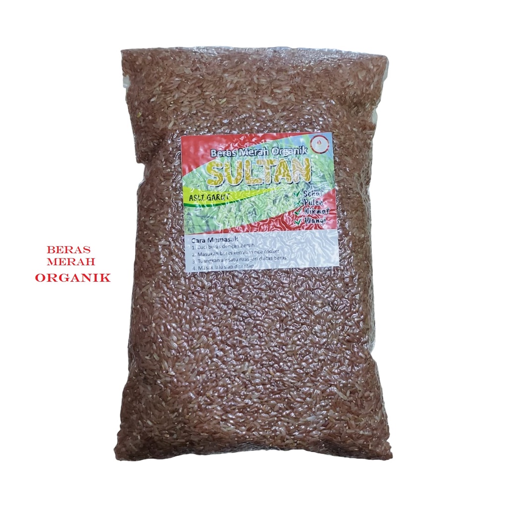 Jual Beras Merah Organik Cap Sultan 1kg dan 2kg | Shopee Indonesia