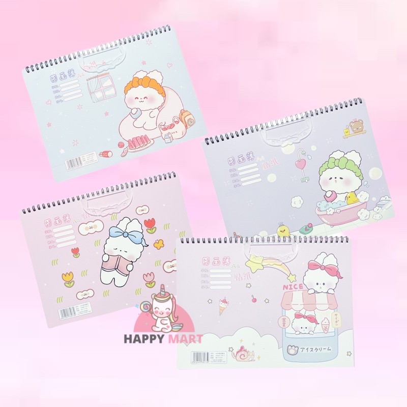 Jual Buku gambar cute rabbit A4 | Shopee Indonesia