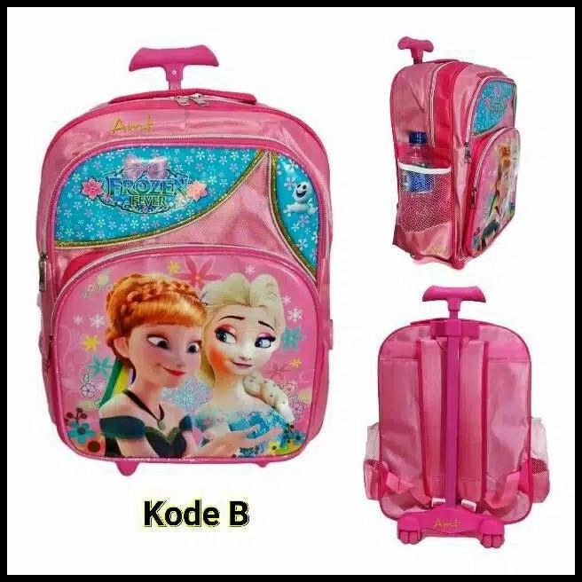 Jual Tas Troli Anak Sekolah Trolley Roda Dorong Ransel Frozen | Shopee ...