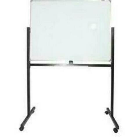 Jual Papan Tulis / White Board Magnetik Tiang + Roda 1 Sisi Sakura ...