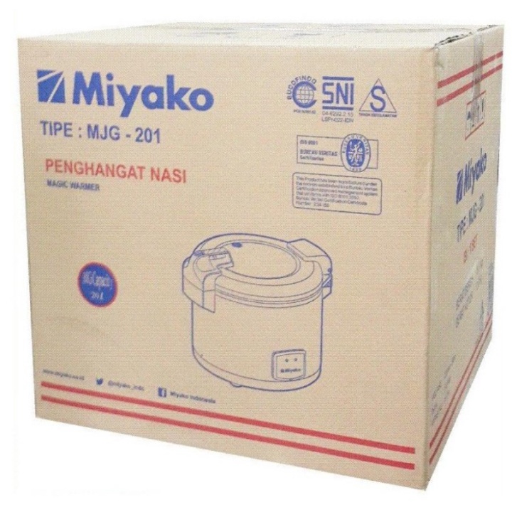 Jual RICE COOKER MJG 201 / MIYAKO MAGIC JAR MJG 201 / RICE COOKER JUMBO ...