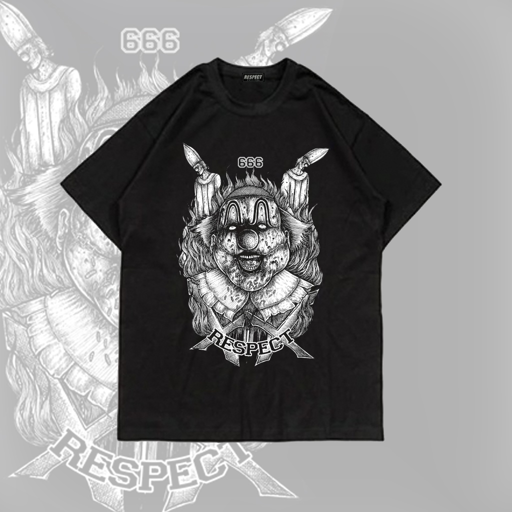 Jual Kaos Metal Hitam Putih Sablon Plastisol Manual 100% Original ...