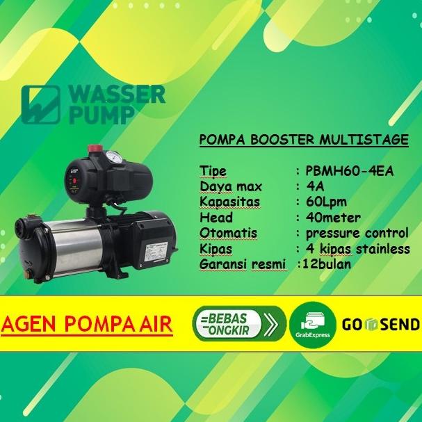 Jual Pompa Booster Multistage Wasser Pbmh 60-4Ea / Impeller Stainless ...