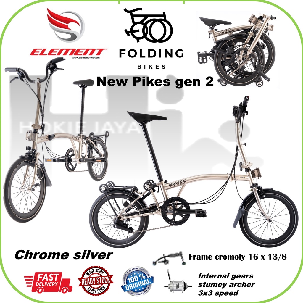 Jual Element Sepeda Lipat Folding Bike NEW Pikes Gen 2 2023 size 16x13 ...