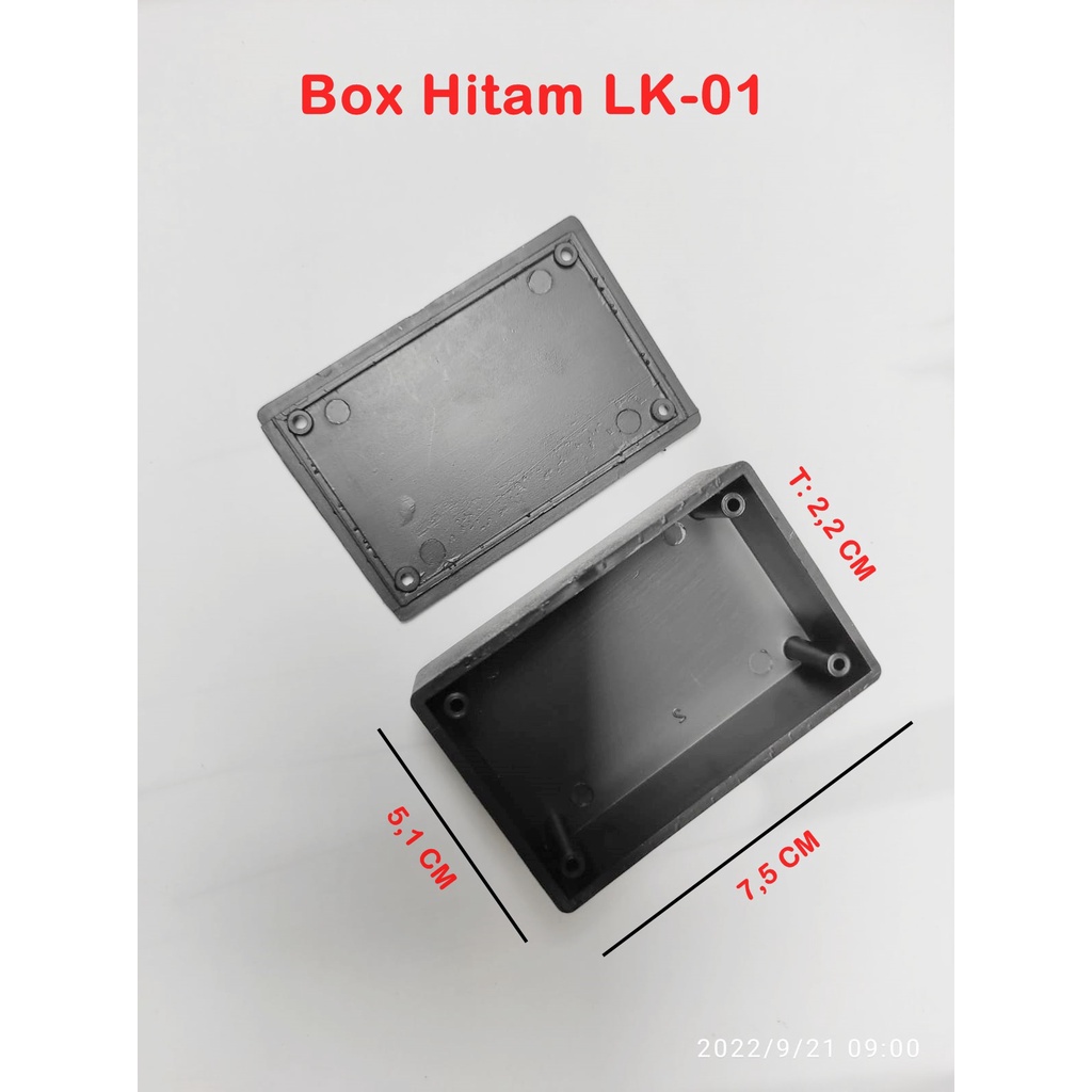 Jual Box Kotak Hitam Plastik Arduino 7.7 x 5.1 x 2.2 cm Box Elektronik ...