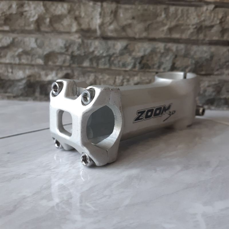 Jual Stem sepeda Zoom 3D alumunium silver kuat kokoh second stem sepeda ...