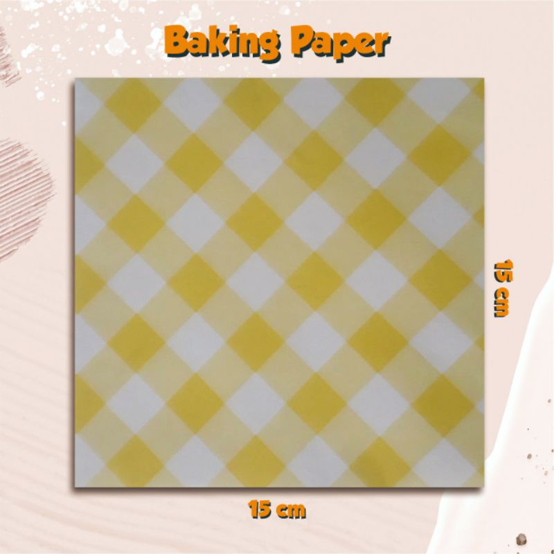 Jual Kertas roti motif kotak kotak style food grade alas roti simple ...