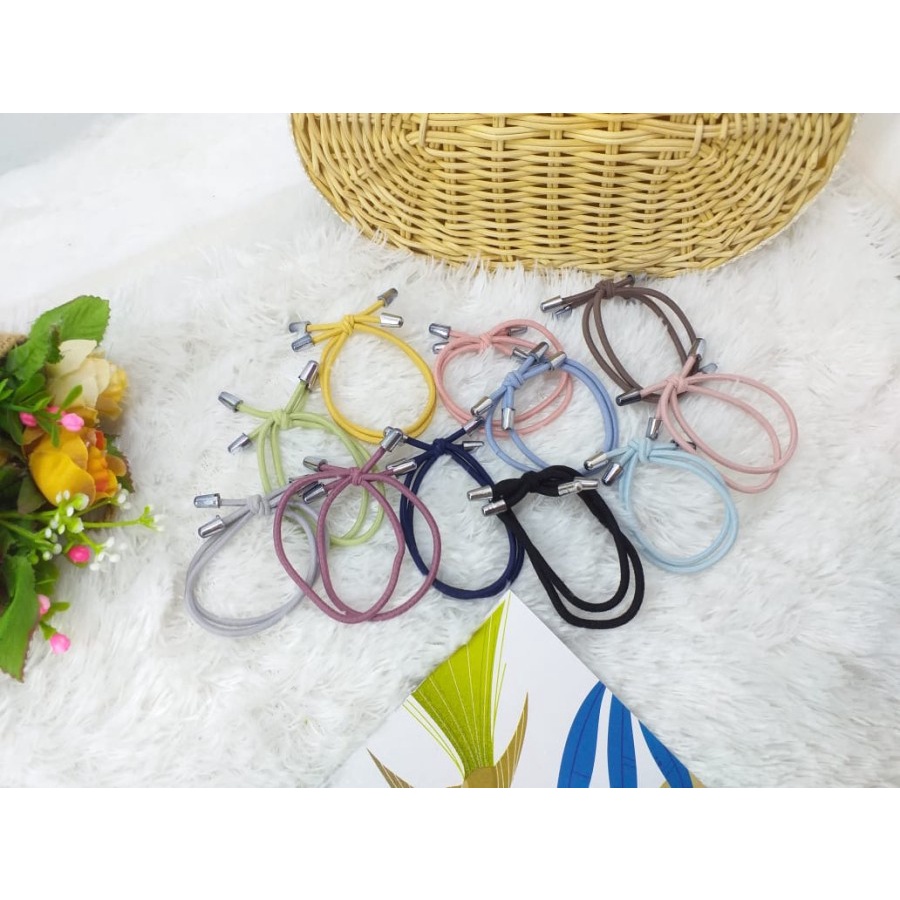 Jual BEANA Karet Rambut Model Donut Ikat Rambut Wanita Bisa Jadi Gelang ...
