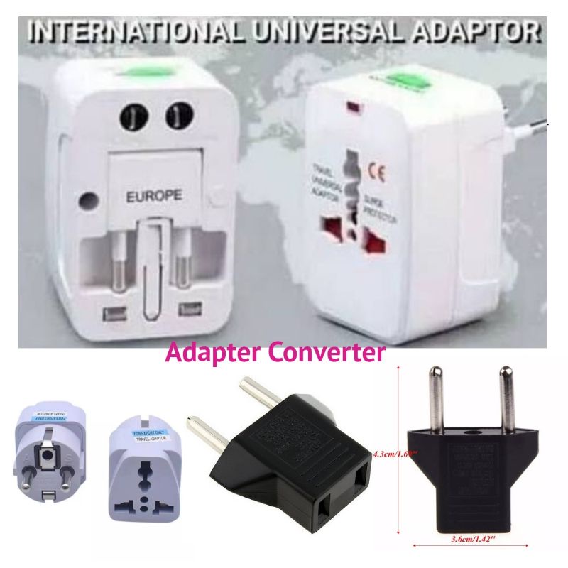 Jual Travel Adaptor Adapter Converter Internasional All In One Multi ...