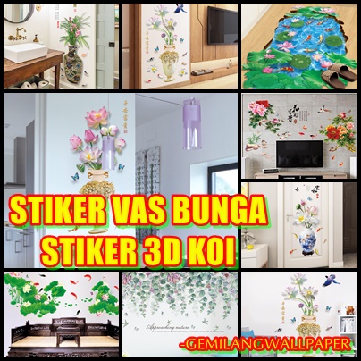 Jual GM- WALLSTICKER KALIGRAFI BUNGA STICKER DINDING KALIGRAFI IMLEK ...