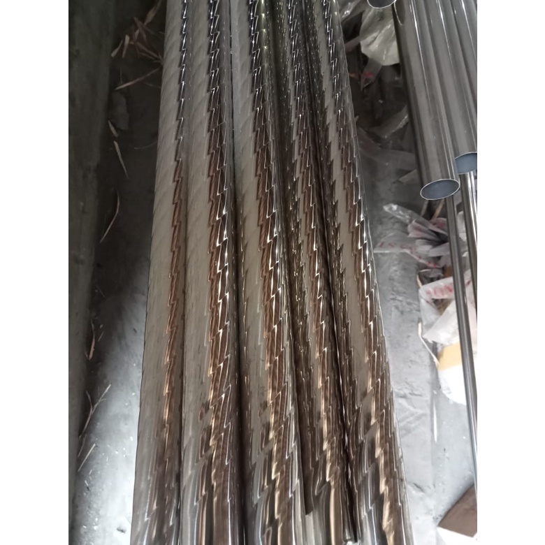 Jual Pipa bulat ulir stainless steel stainlis 1 1/4"inch 31mm 50cm/1 ...