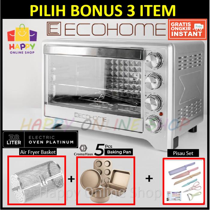 Jual Oven [Packing Kayu] Ecohome Electric Oven Platinum 38 Liter Oven ...