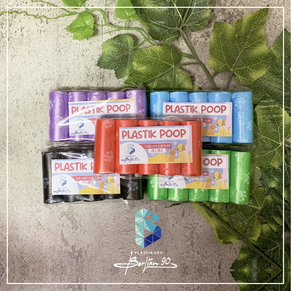 Jual (Eceran 1 Roll) Kantong Plastik poop kotoran anjing kantong ...