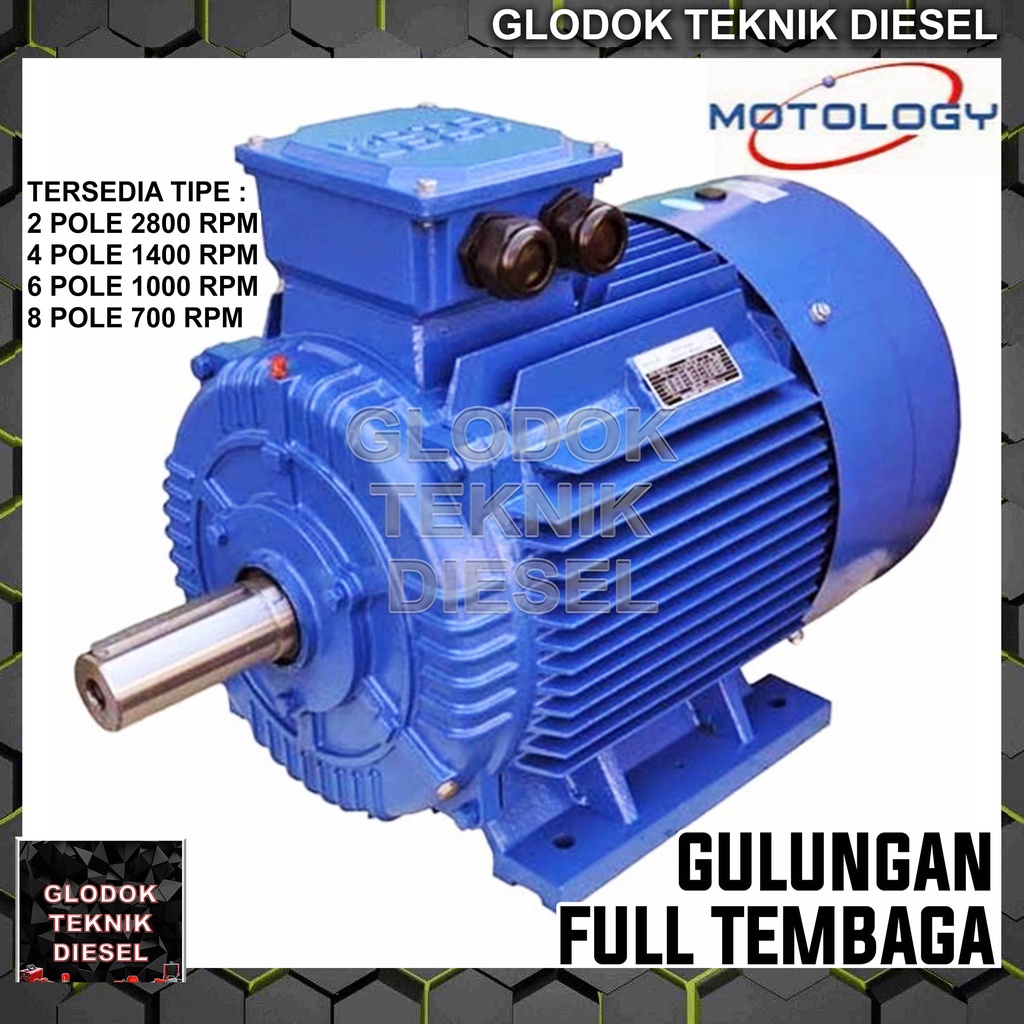 Jual Dinamo Electric Motor 15 HP 11 KW 3000 RPM 3 PHASE 2 POLE Gulungan ...
