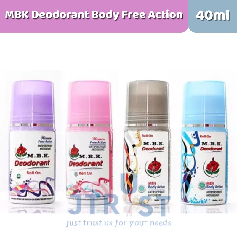 Jual MBK Deodorant Body Free Action Antiperspirant Antioxidant 40ml / Roll On | Shopee Indonesia