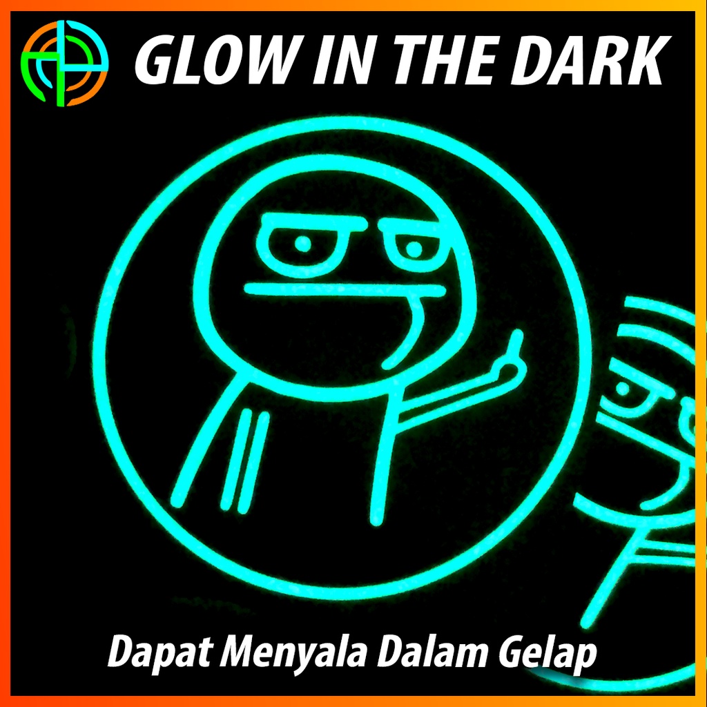 Jual Stiker Cutting Glow In The Dark FUCEK Menyala | Middle Finger Meme ...
