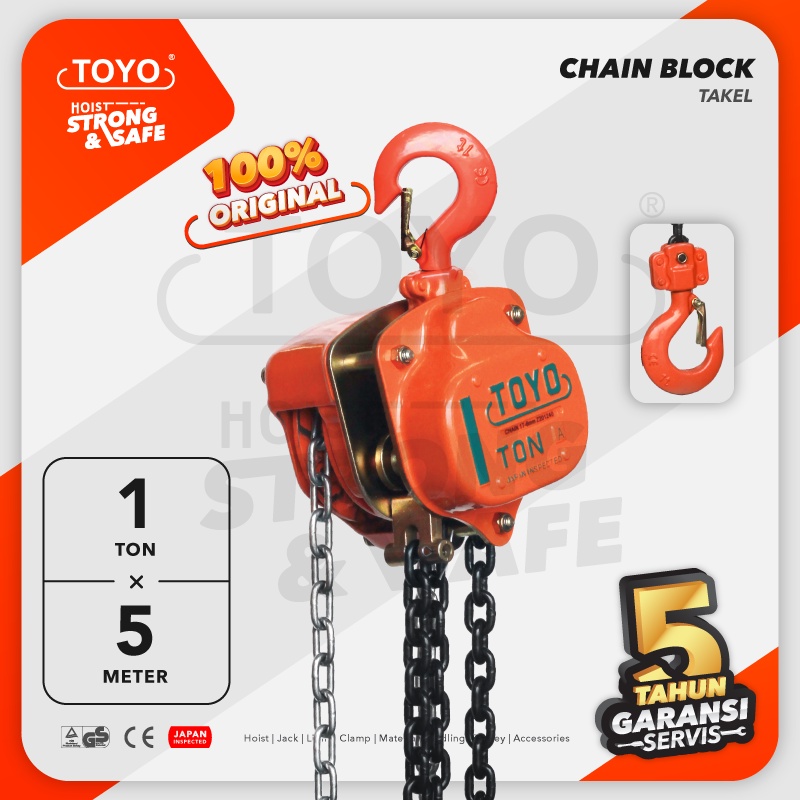 Jual TOYO Chain Block / Takel 1 Ton x 5 Meter | Shopee Indonesia
