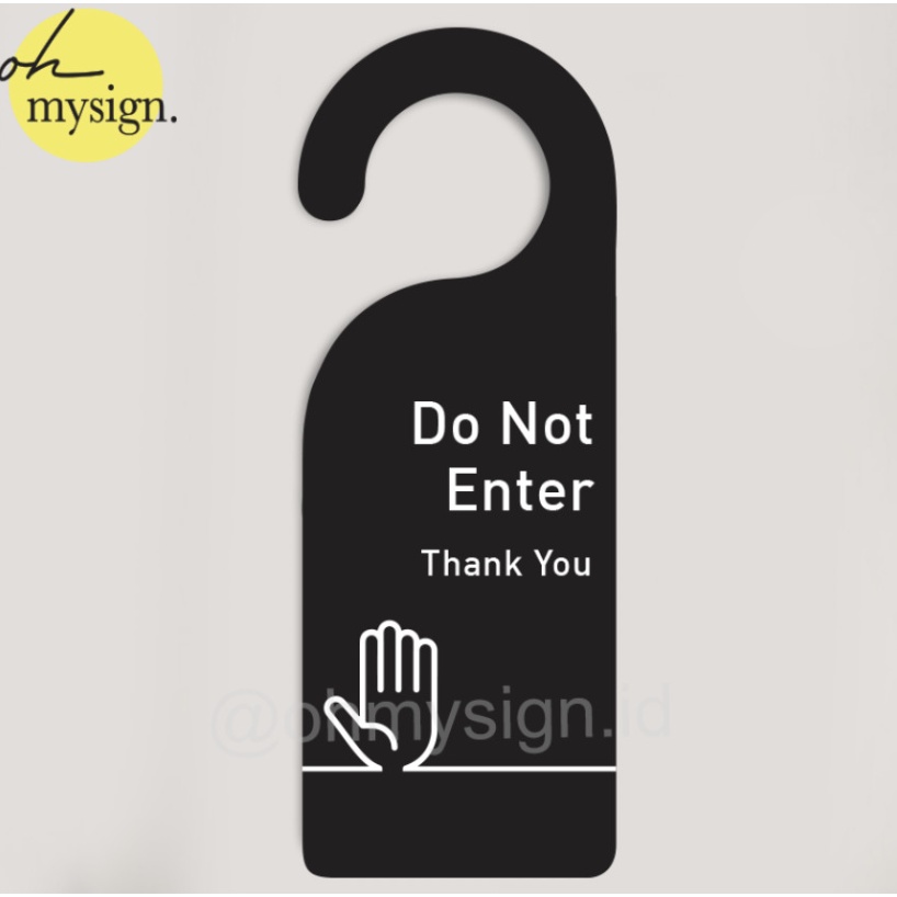 Jual DOOR SIGN DO NOT ENTER MODERN | ACRYLIC SIGNAGE PRINTED AKRILIK ...