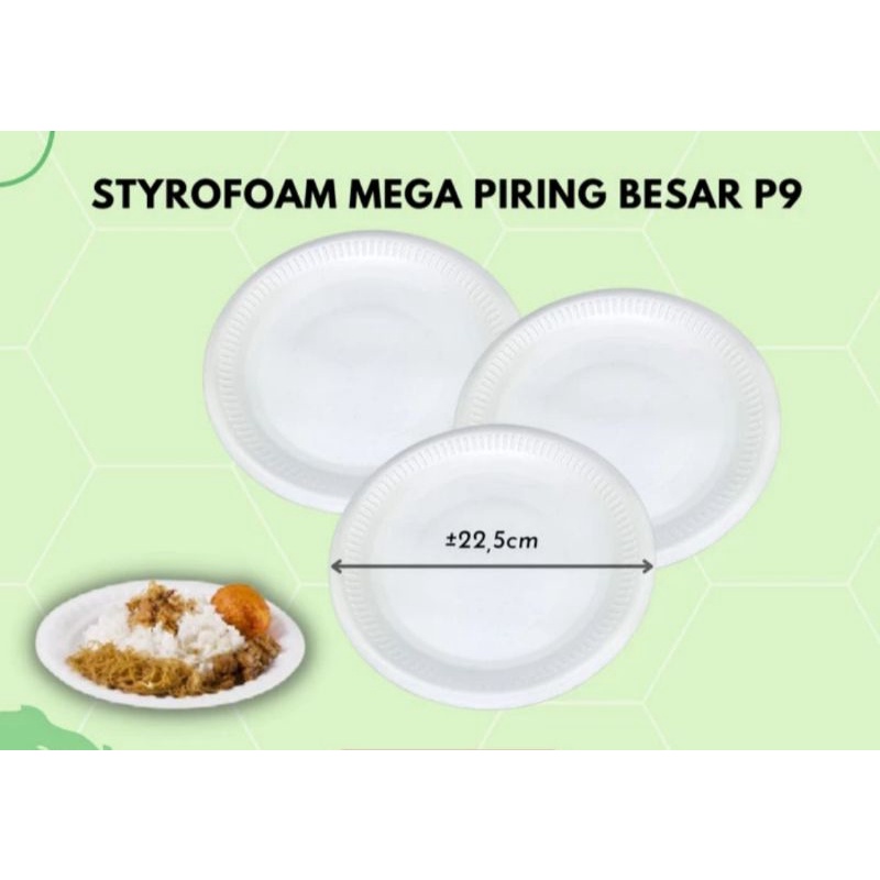 Jual piring sterofom ukuran 9 | Shopee Indonesia