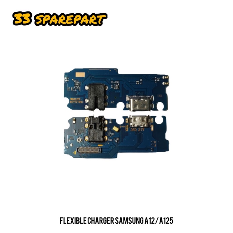 Jual FLEXIBLE CHARGER (FLEXIBLE CAS) CON H/F+MIC SAMSUNG A12 / A125 / A125F / M12 / M127 ...