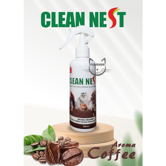 Jual Pet Odor Clean Nest aroma Kopi 250 ml spray penghilang bau pesing dan bau kotoran untuk ...