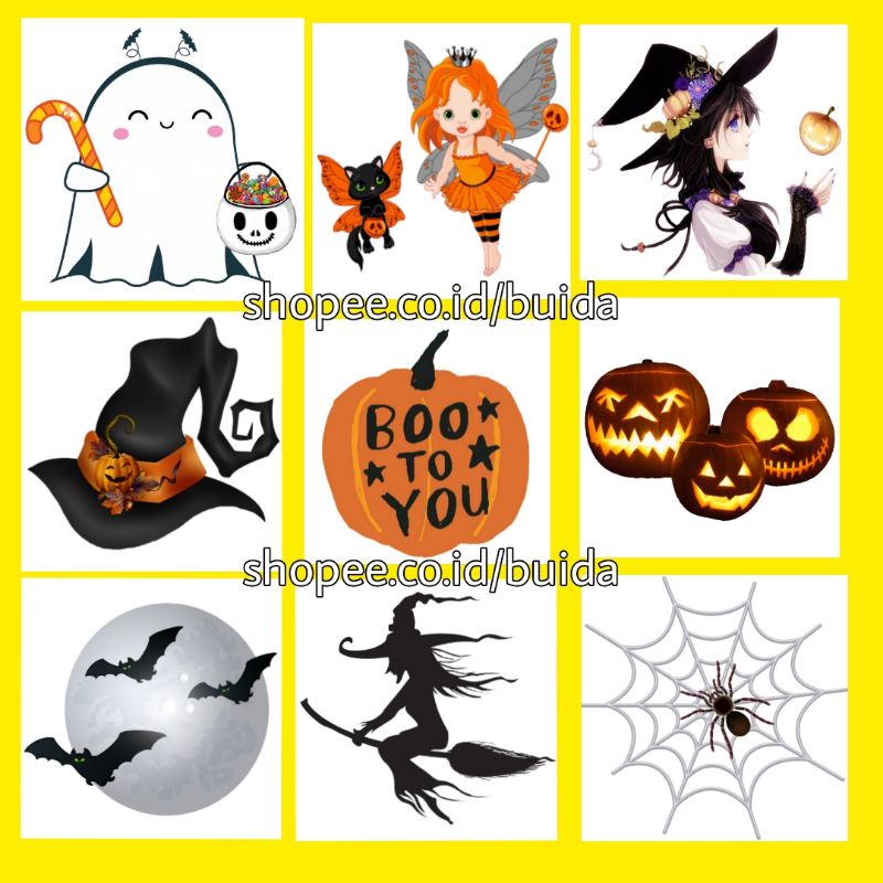 Jual Stiker Halloween Sticker Label dekorasi pesta party box hampers ...