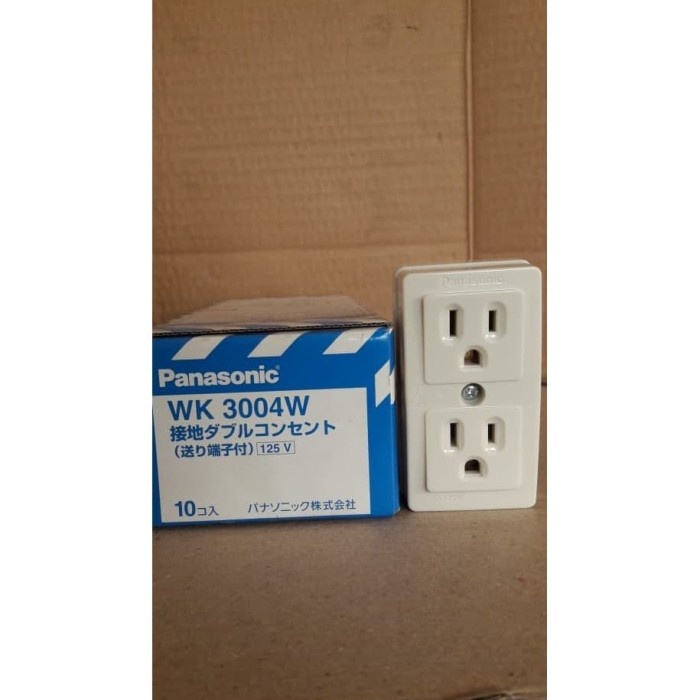 Jual STOP KONTAK GROUNDING 3 PIN WK3004 W PANASONIC | Shopee Indonesia