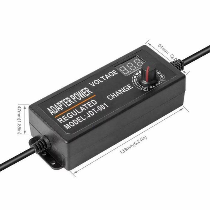 Jual Voltmeter Adjustable Adaptor 3V 12V 24V 3-24V Dc 2A Power Supply ...