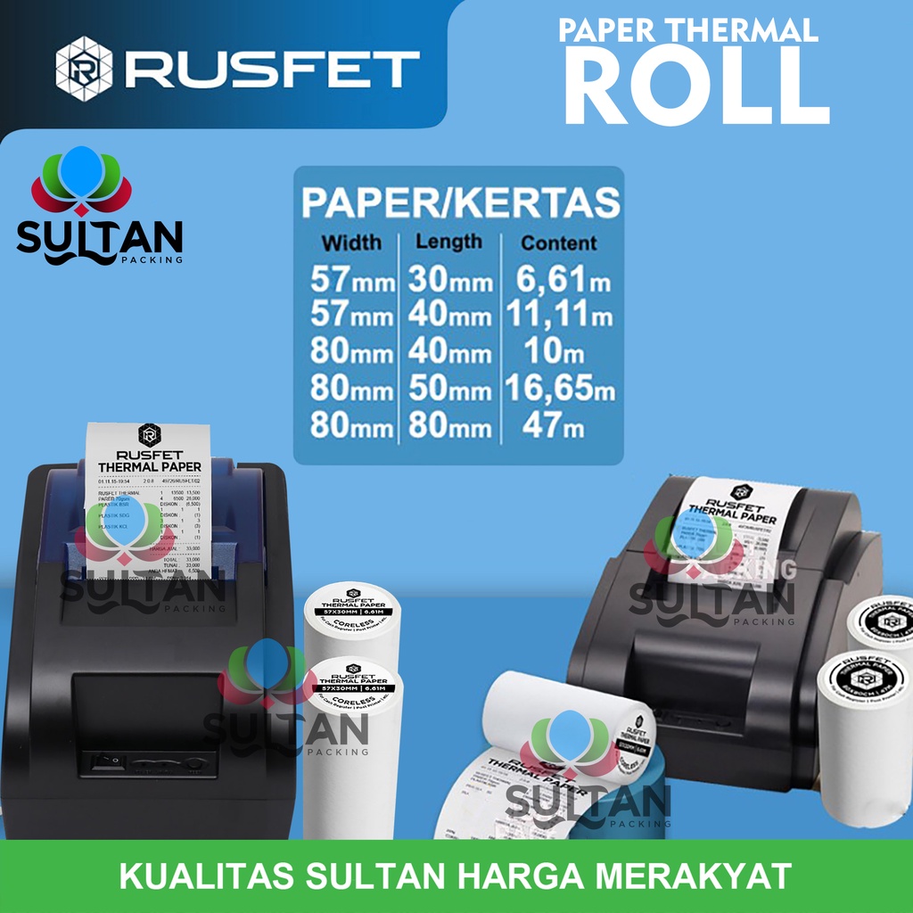 Jual Kertas Thermal Struk Printer Kasir Kertas Struk EDC Kertas Thermal ...