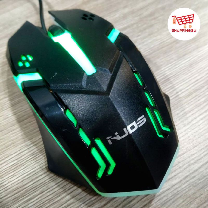 Jual Mouse Gaming NUOS X1 Mouse Kabel RGB LED Colour Warna Game Murah ...