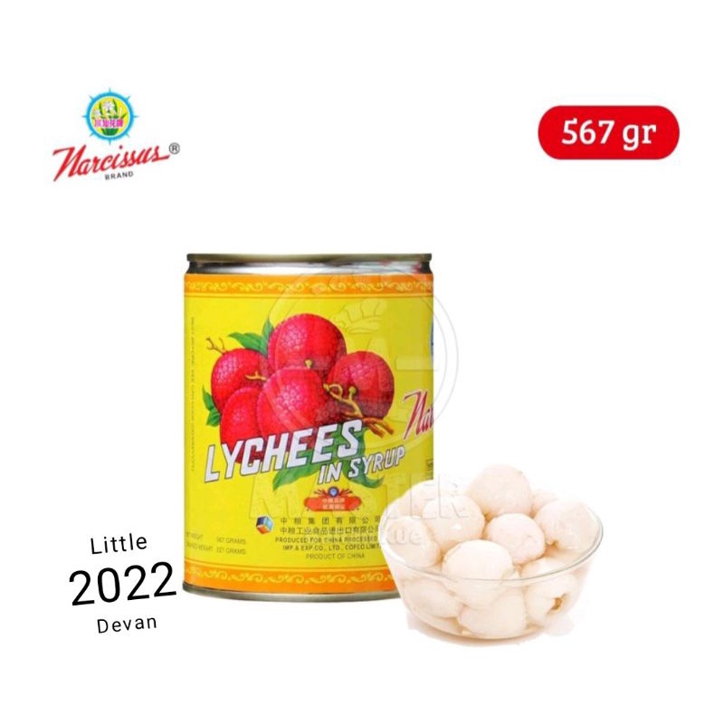 Jual Narcissus FYF buah kaleng leci / lychees in syrup 567 gr | Shopee Indonesia