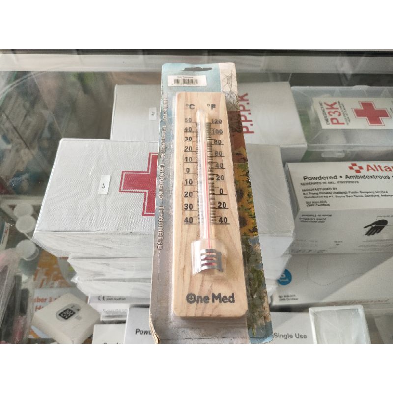 Jual Thermometer Ruang Kayu Onemed Alat Pengukur Suhu Ruangan ...
