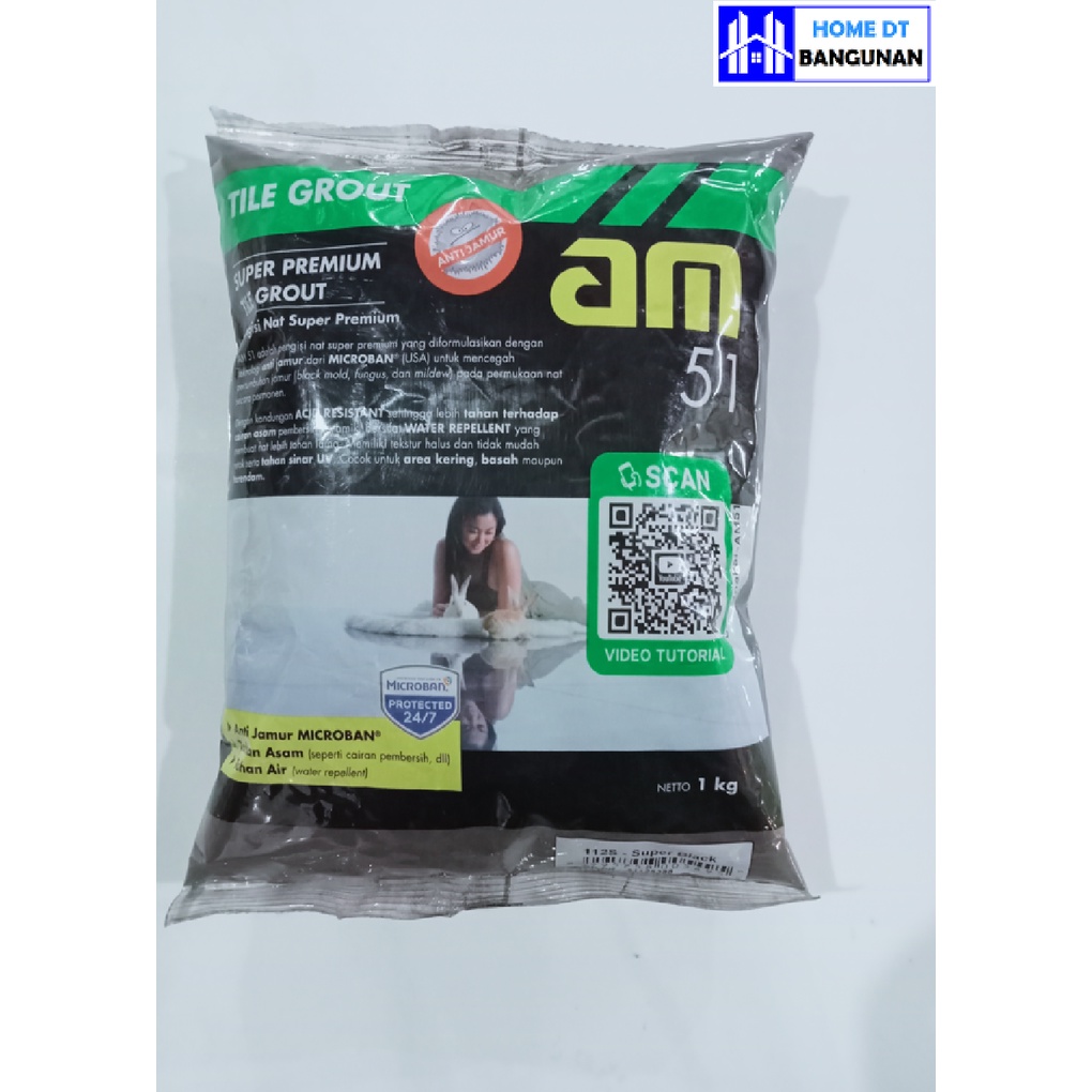 Jual AM 51 am51 Pengisi Nat Keramik Kolam Renang Super Premium Tile Grout 1 kg | Shopee Indonesia