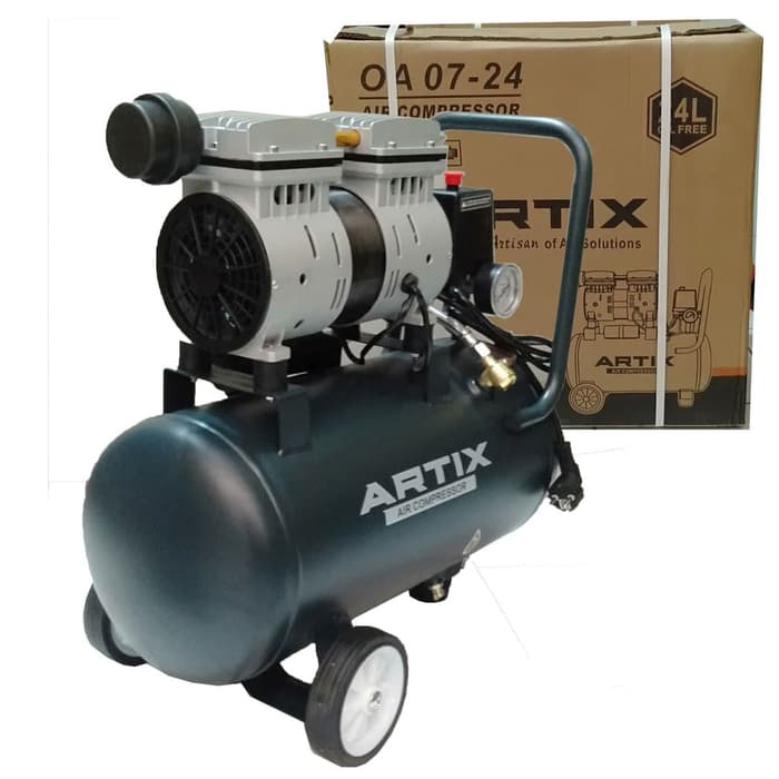 Jual Artix 24 L Kompresor Angin SILENT 3/4 HP 24liter Liter Oilless OA ...